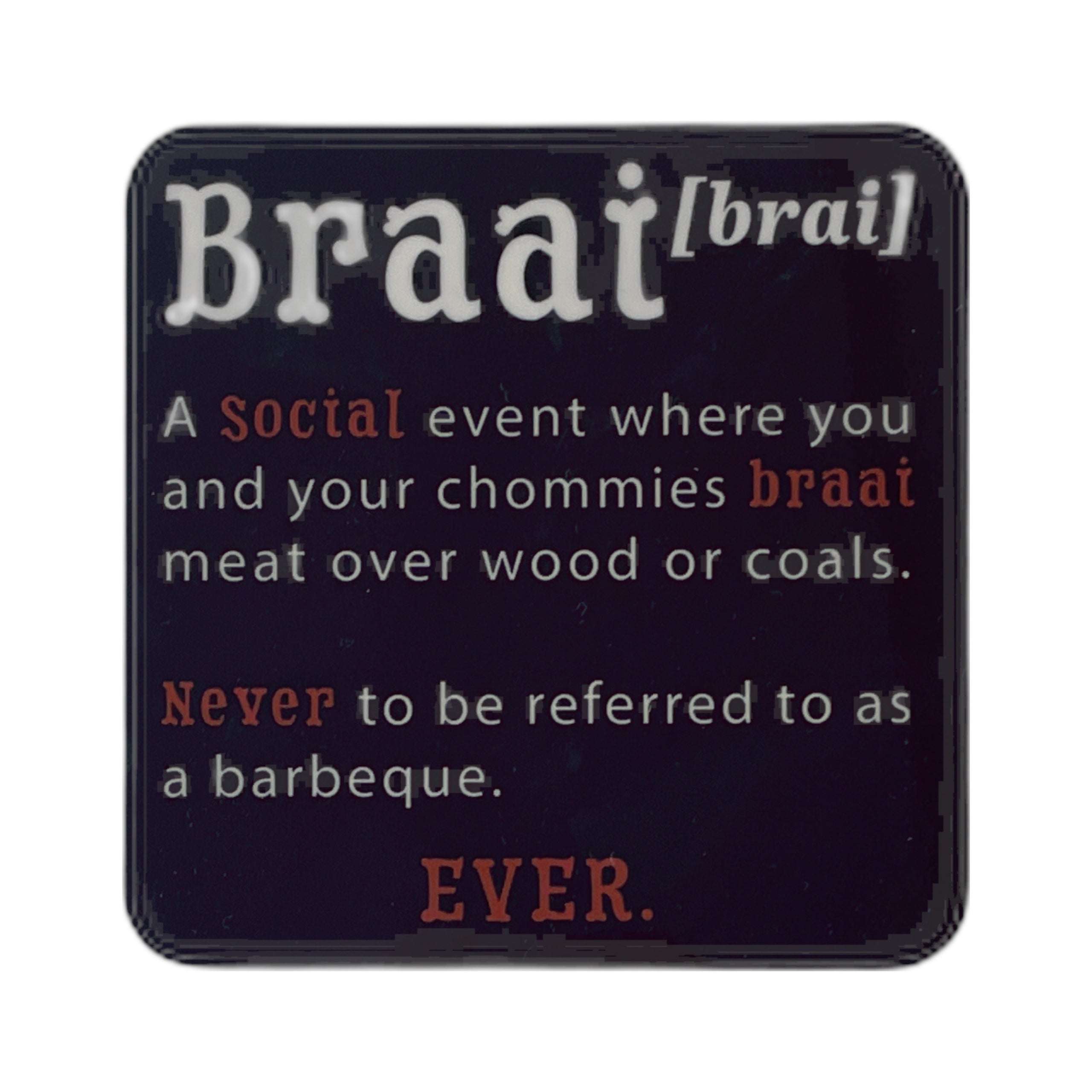 Braai Definition Coaster | Heritage. by SA on Main