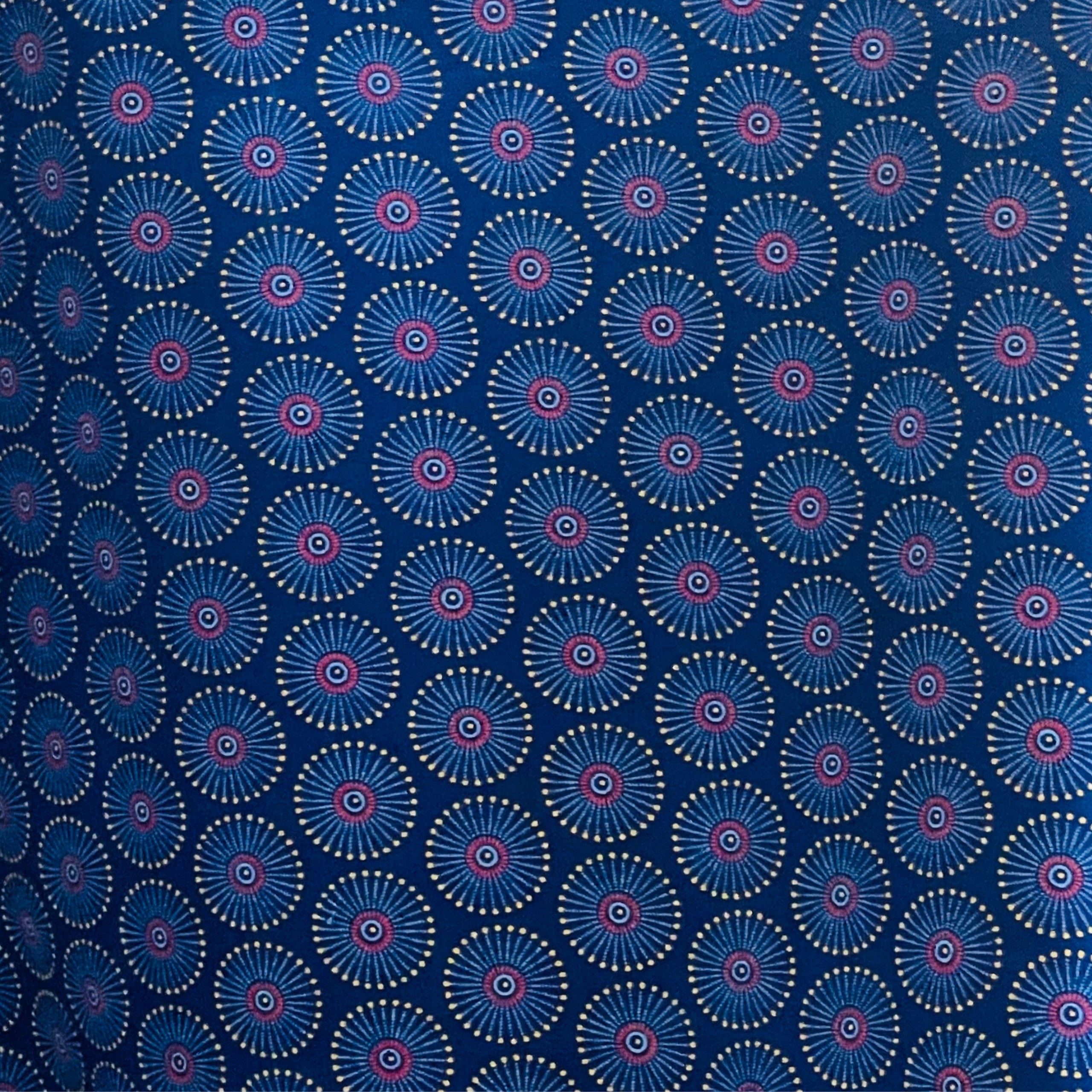 Shweshwe - Indigo circles | Heritage. by SA on Main